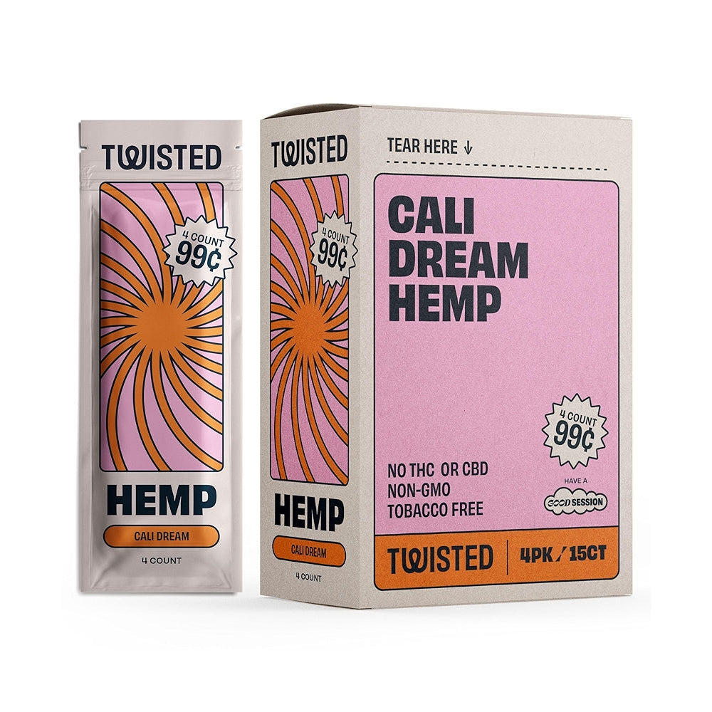 TWISTED HEMP WRAPS 4/PK 15PK/BOX CALIFORNIA DREAM – Valley México